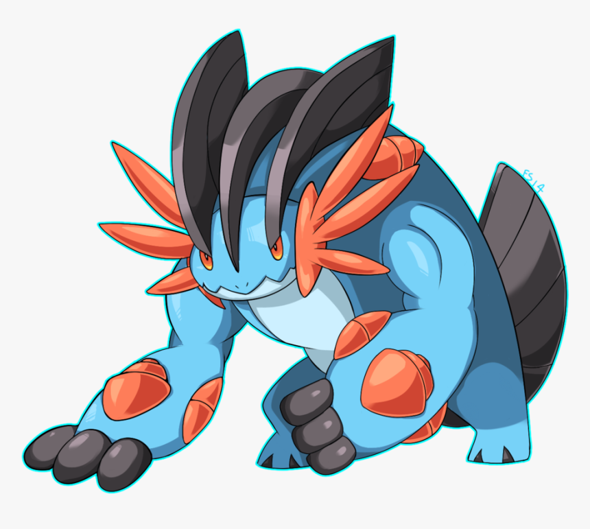 Mega Swampert By Bukin-d7lfw64 - Mega Swampert Transparent, HD Png ...