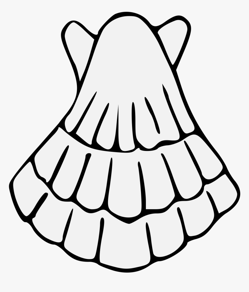 Complete Guide To Heraldry Line Art Conchiglia - Scallop Heraldry, HD ...