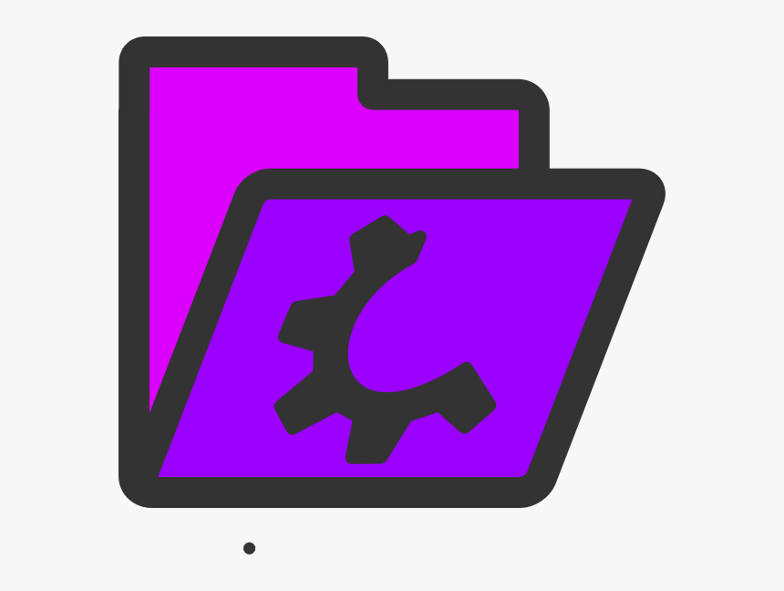 Open Violet Folder Svg Clip Arts - Icon Folder Cute Purple, HD Png ...