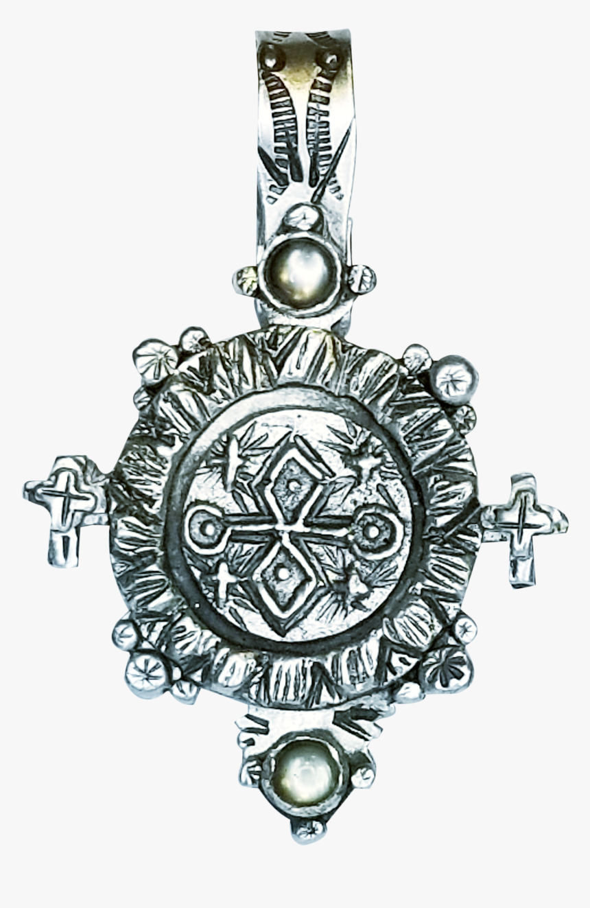 Lawrence Baca Double Cross Smokey Quartz Enhancer - Locket, HD Png ...