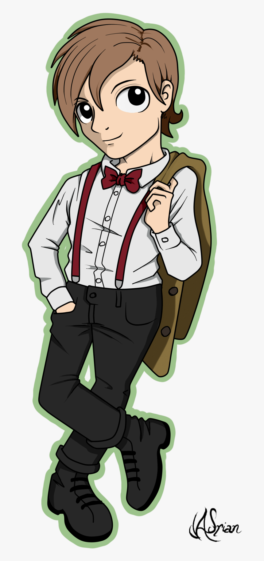 “11th Doctor i’m Not Running Away From Things, I - Cartoon, HD Png ...