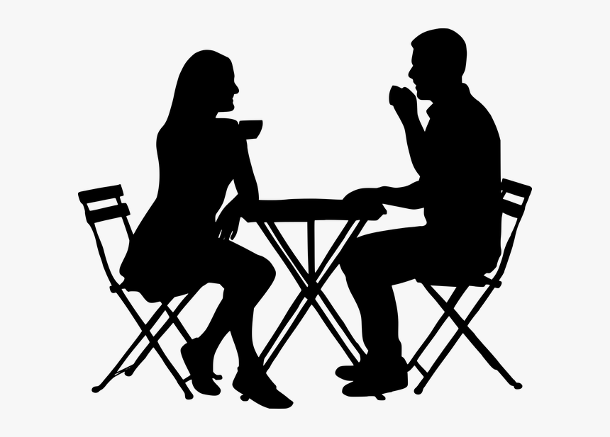 People Sitting At Table Silhouette, HD Png Download , Transparent Png ...