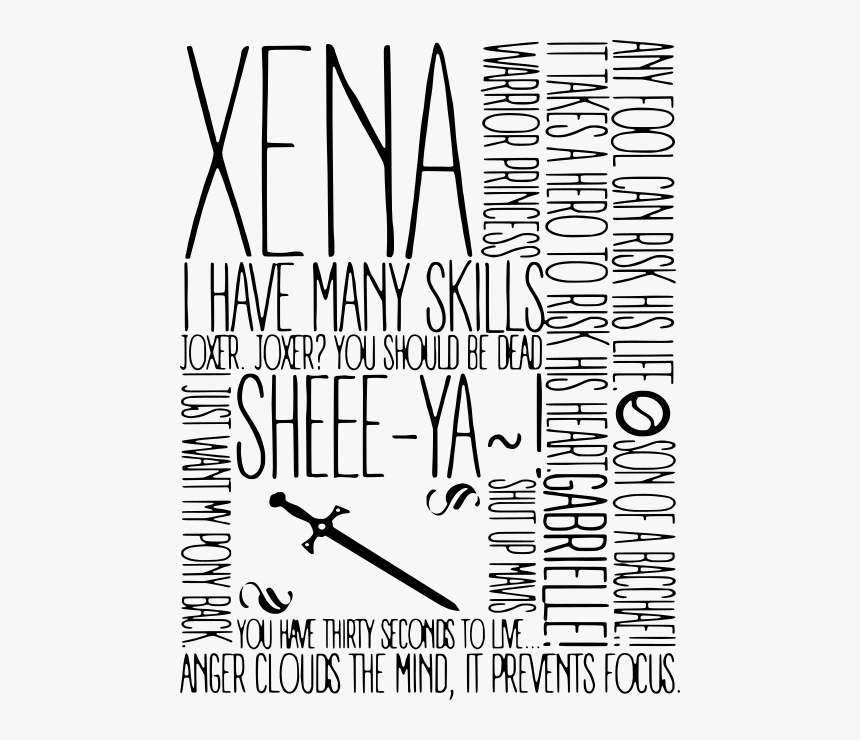 Xena Word Art - Calligraphy, HD Png Download , Transparent Png Image ...