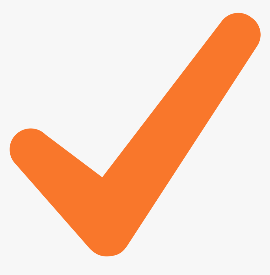 Orange Check Mark Transparent Background