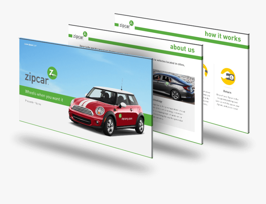Zipcar Powerpoint Deck - Mini Cooper, HD Png Download , Transparent Png Image - PNGitem