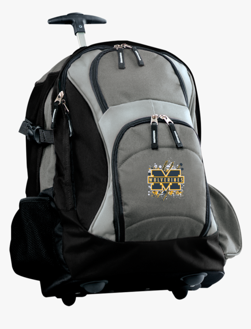 Michigan Wolverines Splatter Logo Embroidered Wheeled - Backpack, HD ...