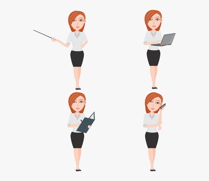 4 Business Women Design Vector Material Png Download - Business Woman ...
