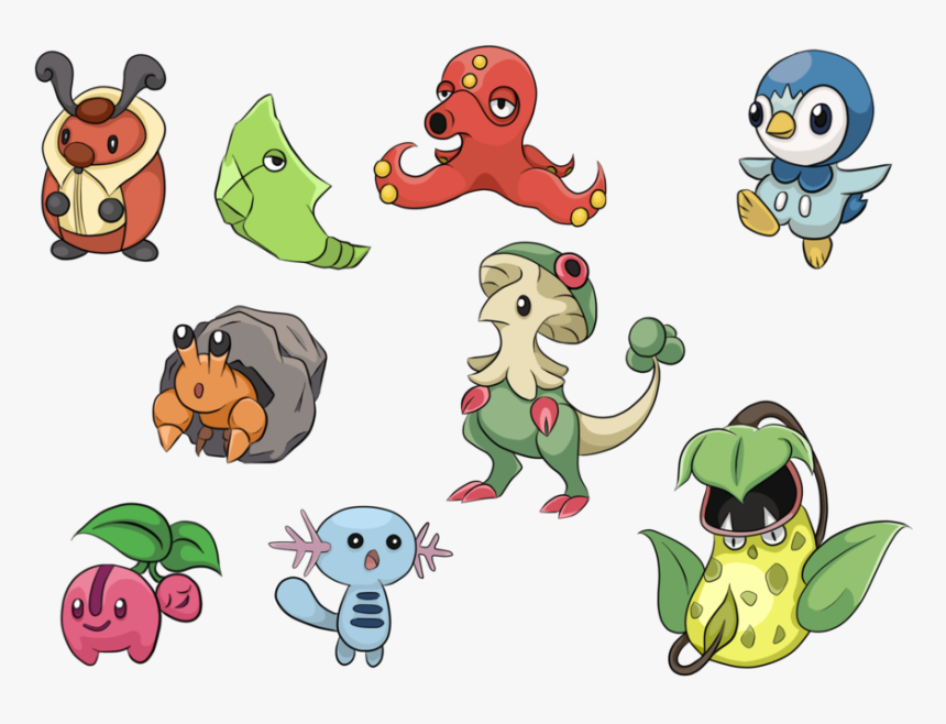 Water Pokemon Png -random Pokemon Doodles - Bug And Grass Pokemon ...