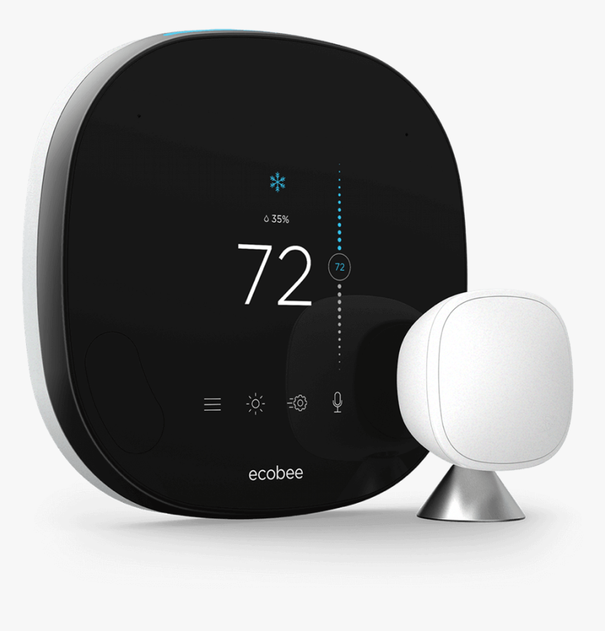 Ecobee Smart Thermostat With Voice Control, HD Png Download ...