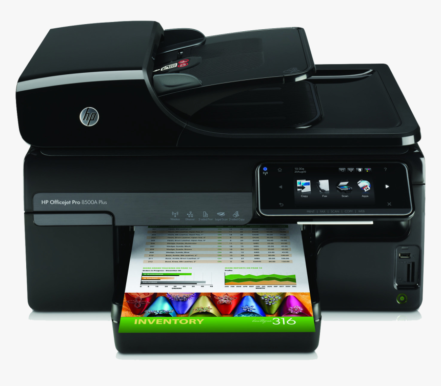 Hp Printer Png , Png Download - Hp Officejet Pro 8500a Plus ...