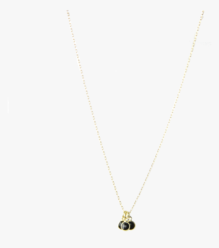 Gemstone Triplets Minimal Necklace In Black Spinel - Locket, HD Png ...