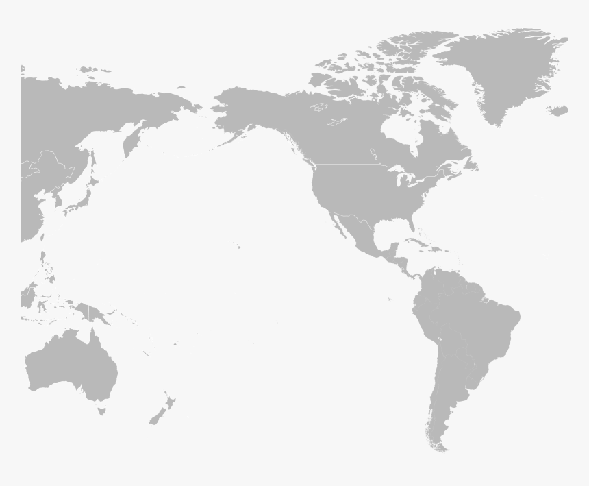 Transparent Island Map Clipart - Blank Map Of Pacific Rim, HD Png ...