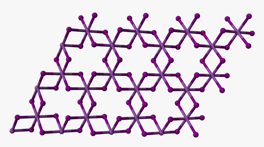 Bismuth Triiodide Layer 3d Balls - Febr3 Structure, HD Png Download ...