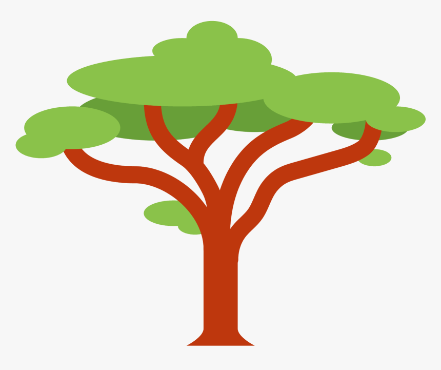 Free Cartoon Tree Icon Vector - Gum Arabic Tree Icon, HD Png Download ...