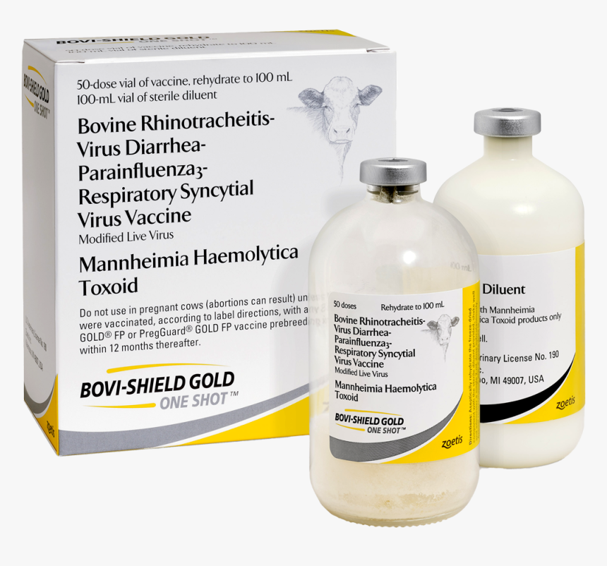 Bovi-shield Gold Oneshot 5ds , Png Download - Plastic Bottle ...