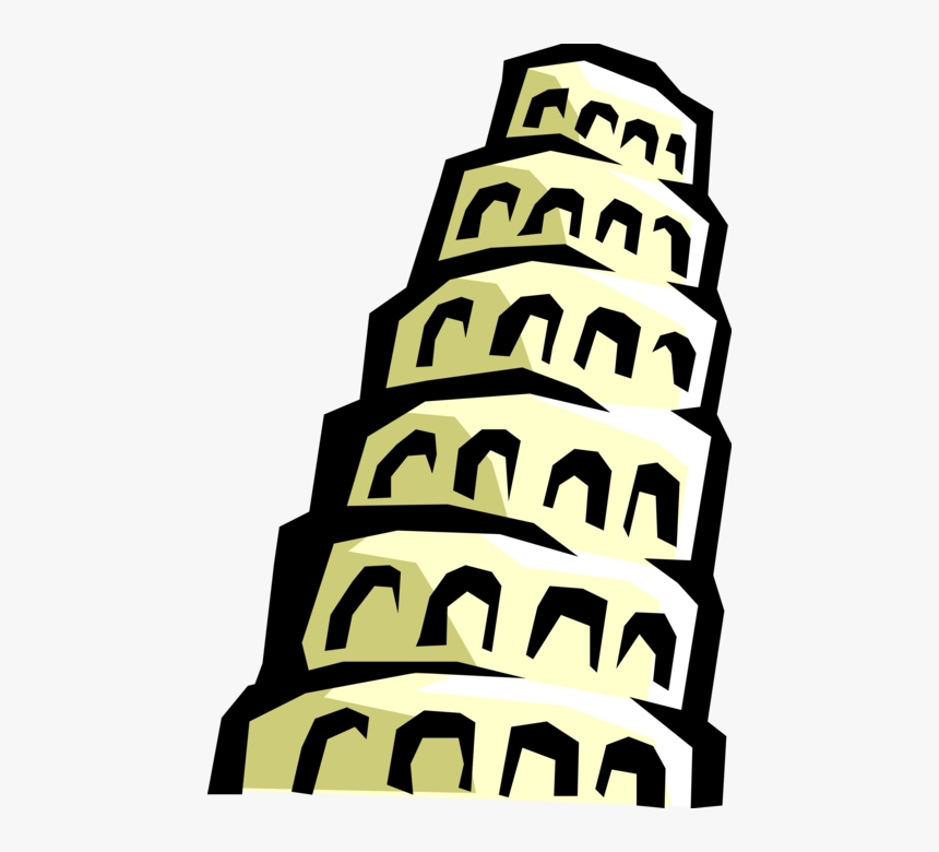 Vector Illustration Of Tower Of Babel Etiological Myth - Tower Of Babel ...