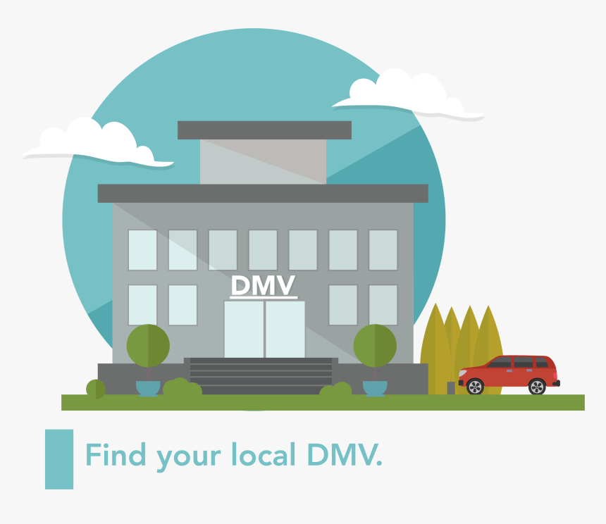 A Graphic Of A Dmv Building - Illustration, HD Png Download ...