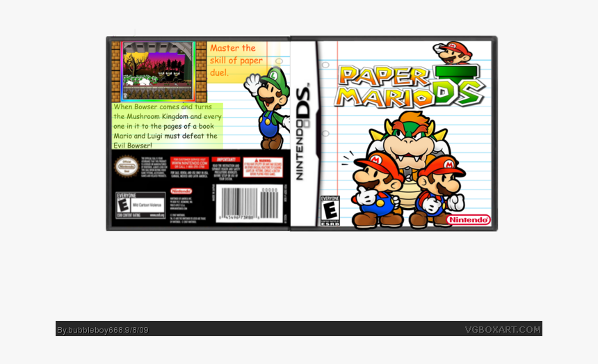 Paper Mario Ds Box Art Cover - Paper Mario, HD Png Download ...