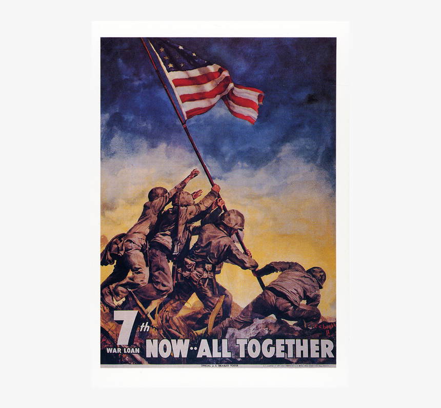 Iwo Jima Flag Raising Poster, HD Png Download , Transparent Png Image ...