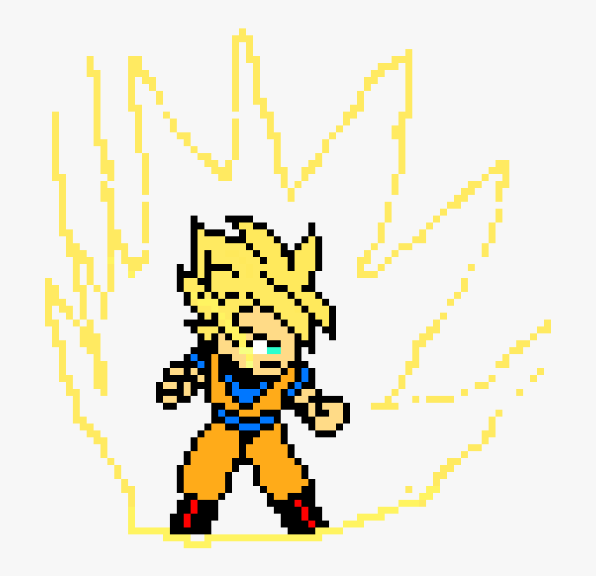 Goku Super Saiyan Pixel, HD Png Download , Transparent Png Image - PNGitem