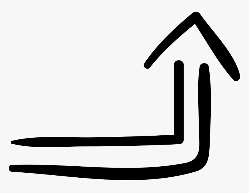 Turn Up Arrow - Hand Drawn Transparent Curved Arrow, HD Png Download ...