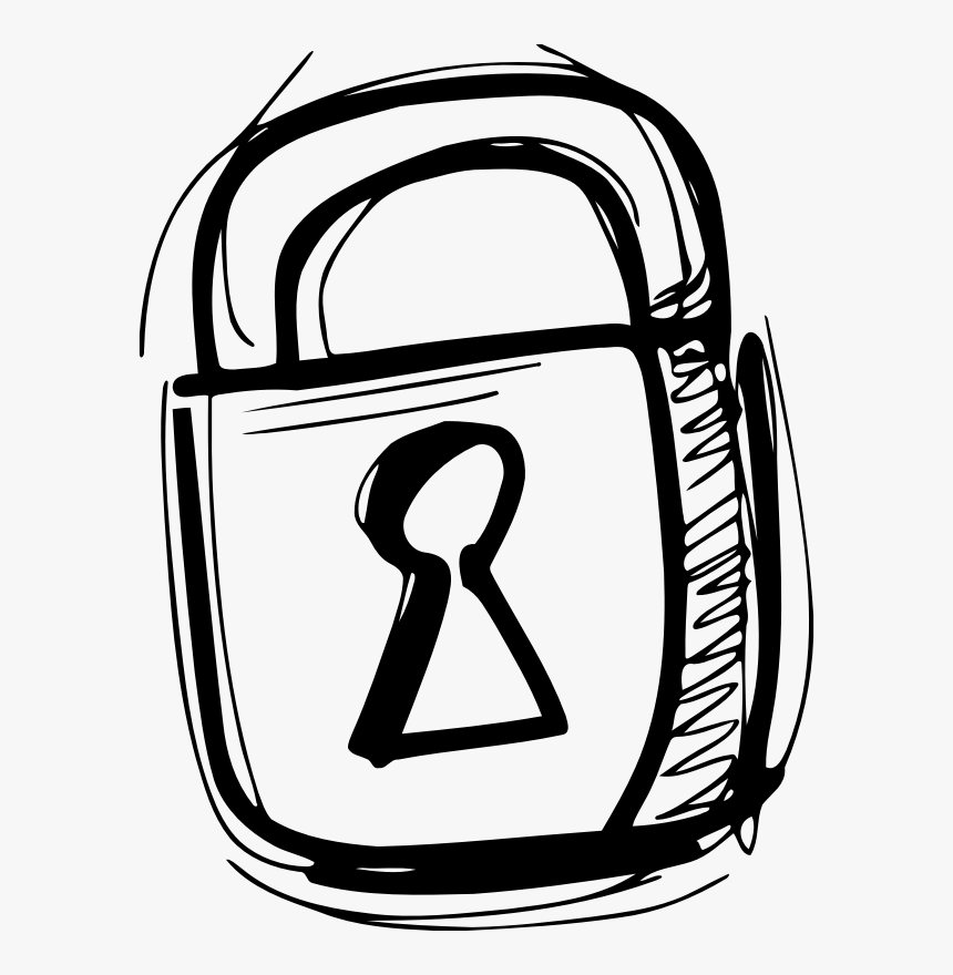 Sketched Lock - Lock And Key, HD Png Download , Transparent Png Image ...
