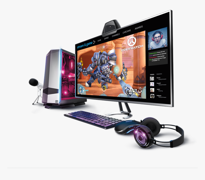 Transparent Gaming Desktop Png - Desktop Computer, Png Download ...