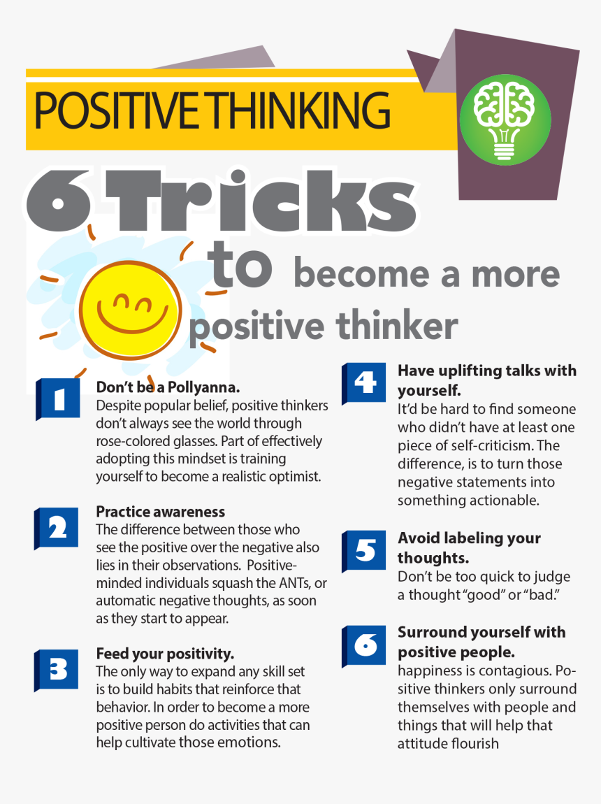 Difference Between Positive And Negative Minds, HD Png Download ...
