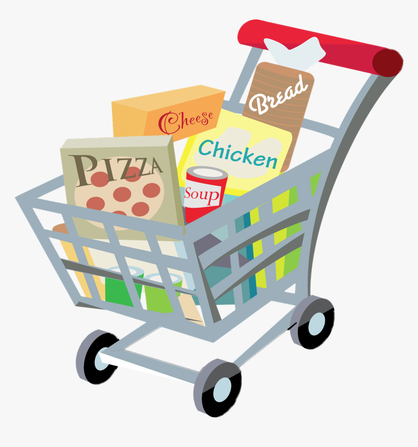 Shopping Cart Clipart - Grocery Shopping Clipart, HD Png Download ...