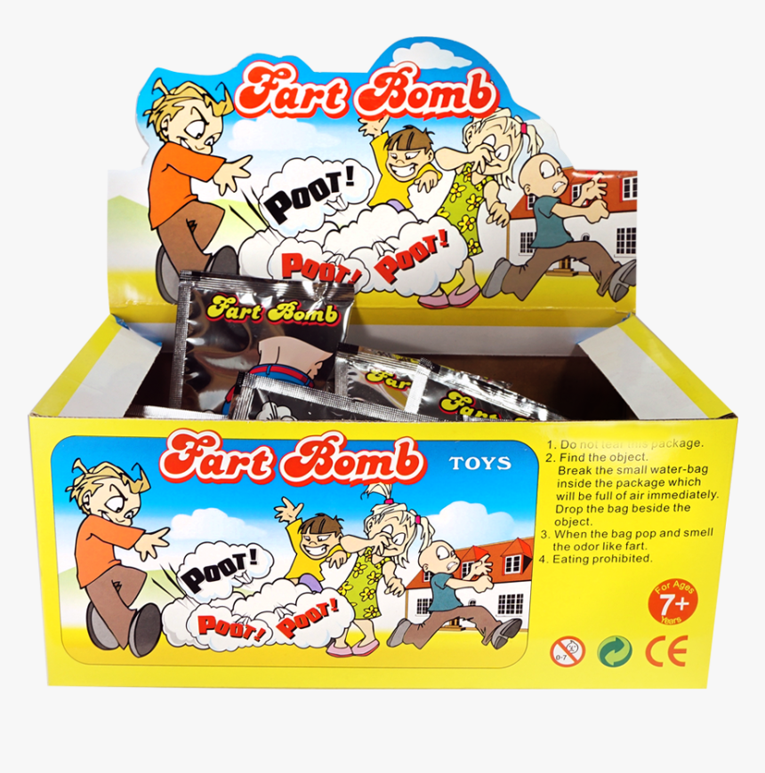Display Box Of 100 Fart Bombs - Fart Bomb Bag, HD Png Download ...