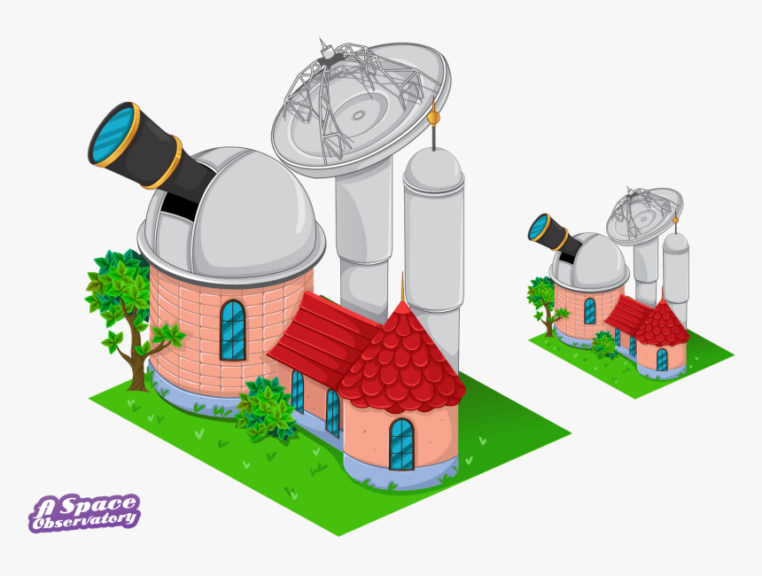 Observatory Cartoon Plunder Pirates Space Telescope - Illustration, HD ...