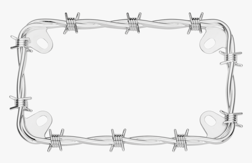 Mc Barbed Wire, Chrome - Vehicle Registration Plate, HD Png Download ...