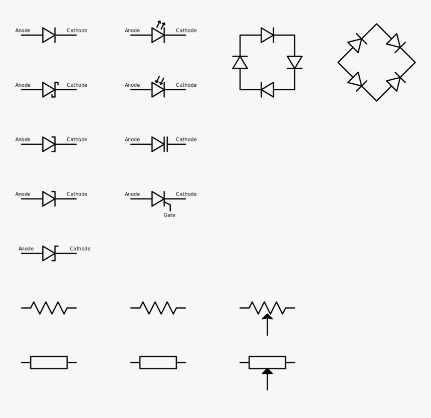 Electrical Symbols Of Different Components - Calligraphy, HD Png ...