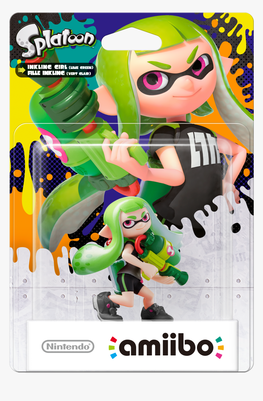 Green Inkling Girl Box - Amiibo Splatoon 2 Super Smash Bros, HD Png ...