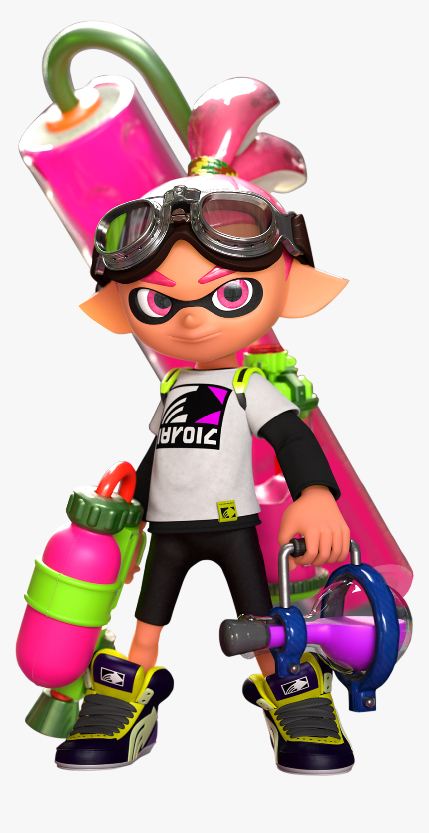 Inkling Boy Png Clip Royalty Free Download - Splatoon Inkling Boy Pink ...