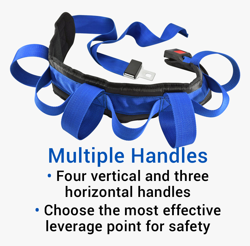 Secure® Padded Gait Belt With 7 Hand Grips - Goggles, HD Png Download ...