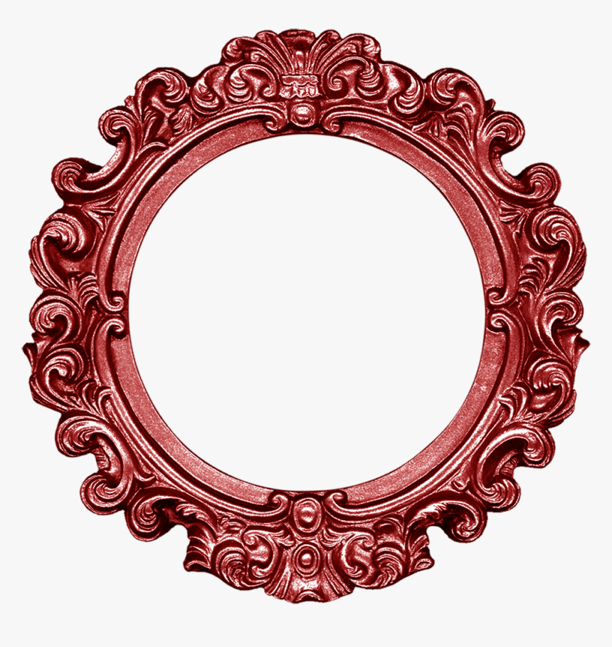 Transparent Red Circle Frame Png - Round Gold Picture Frame, Png ...