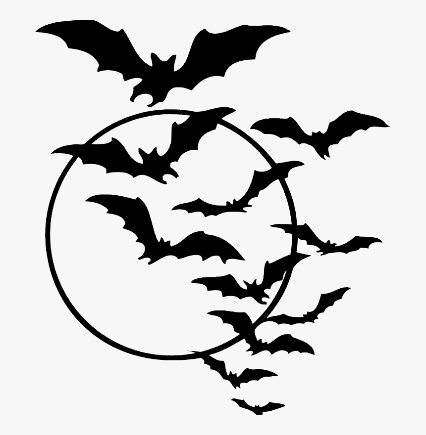 Bat Moon Png Free Download - Bats And Moon Clipart, Transparent Png ...