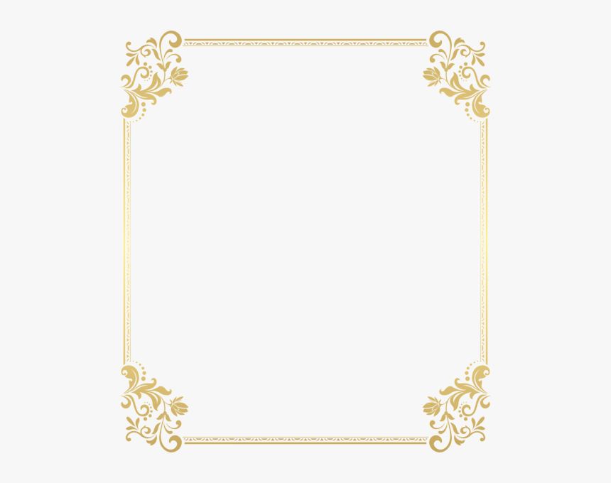 Flower Gold Borders And Frames