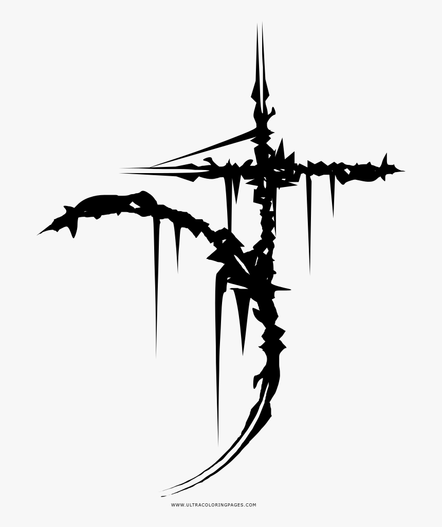 Alchemy Symbol Coloring Page - Cross, HD Png Download , Transparent Png ...