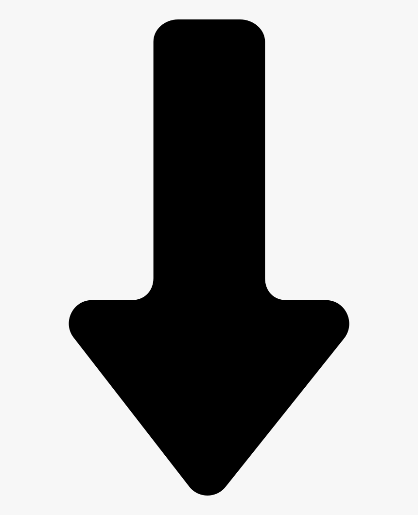 Descending Straight Filled Arrow - Black Filled In Arrow, HD Png ...