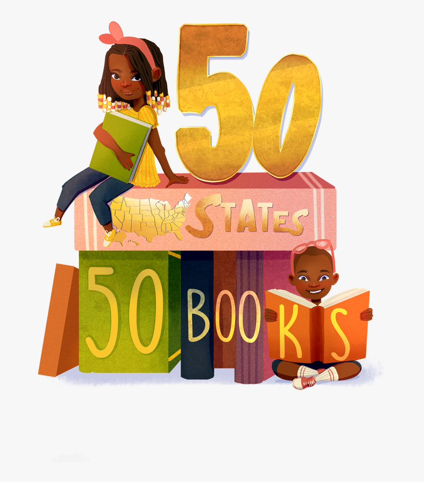 50 States 50 Books, HD Png Download , Transparent Png Image - PNGitem