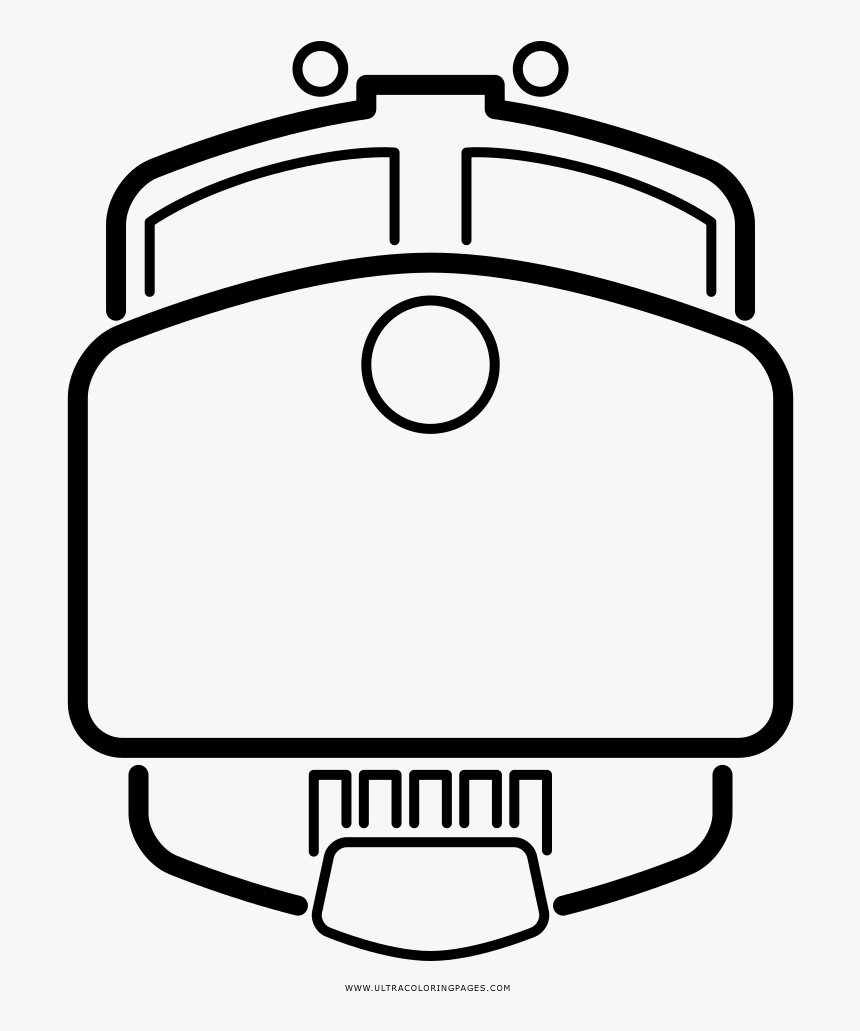 Train Coloring Page - Line Art, HD Png Download , Transparent Png Image ...