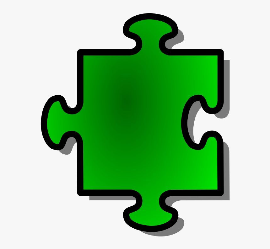 Free Green Jigsaw Piece - Jigsaw Piece No Background, HD Png Download ...