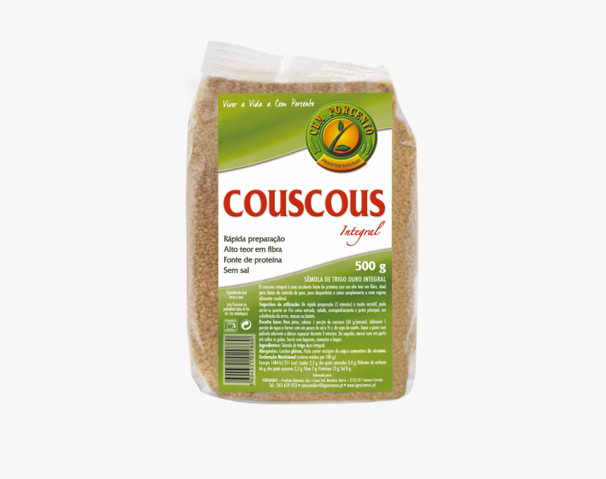 Cem Porcento Couscous Integral - Couscous Integral, HD Png Download ...