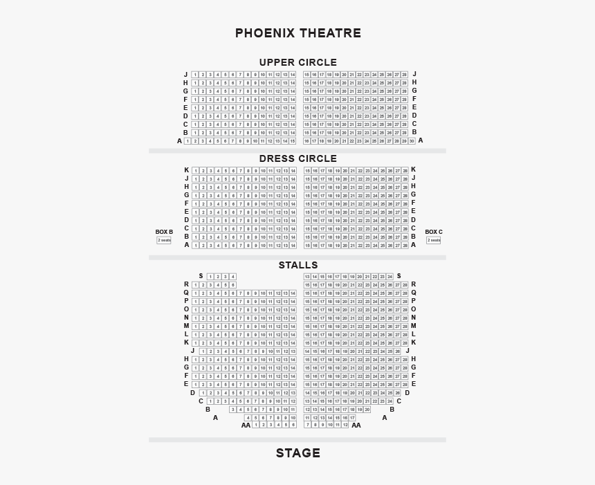 Phoenix Theatre London Seating Plan, HD Png Download , Transparent Png ...