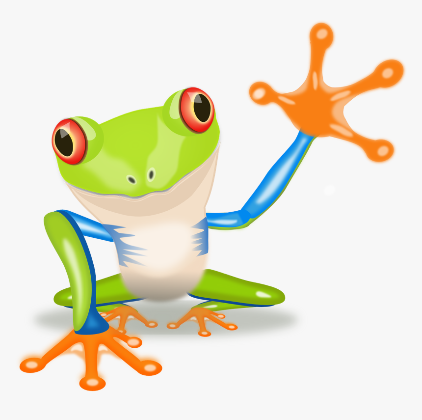 Waving Frog Clip Art At Clipart Library - Cute Tree Frog Clipart, HD ...