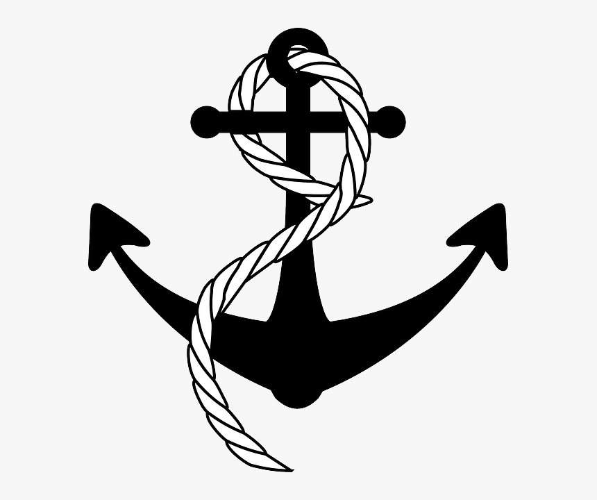Anchor - Navy Anchor With Rope Transparent, HD Png Download ...