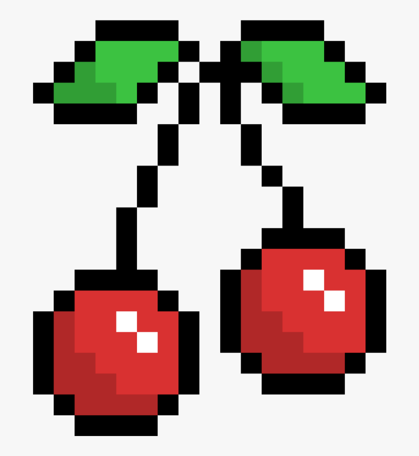 #pixel Cerezas - Cherry Pixel Art, HD Png Download , Transparent Png ...