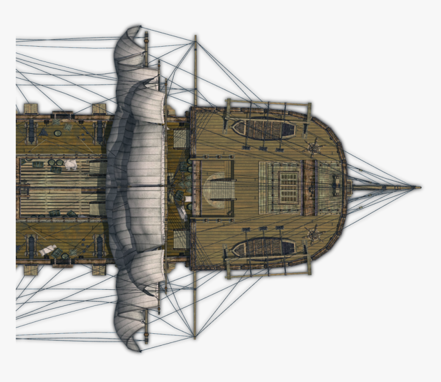 Transparent Sailing Ship Png - Old Ship Top View, Png Download ...